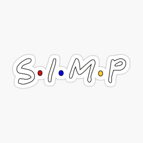 "SIMP" Sticker by neonXis | Redbubble