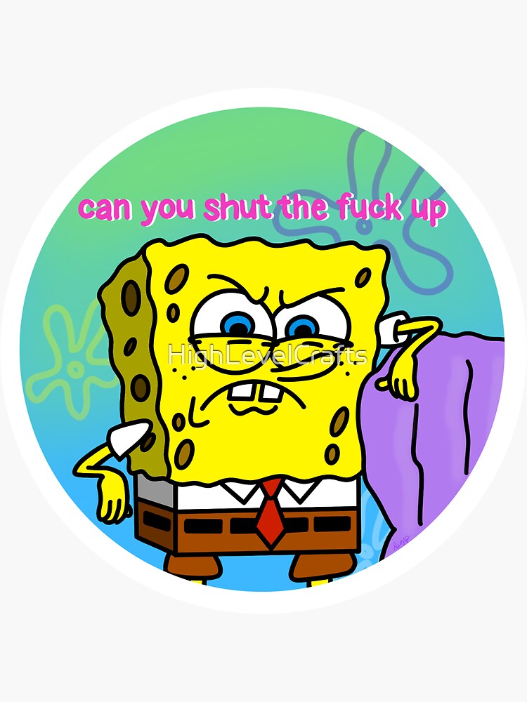 Pegatina «bob Esponja Meme De Highlevelcrafts Redbubble