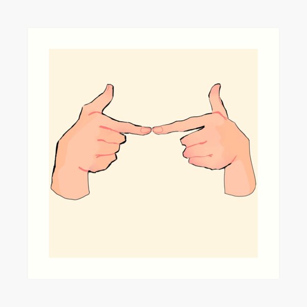 Shy Hands Art Prints | Redbubble