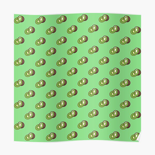 "Kiwi fruit green repeat pattern" Poster by abhishekarts | Redbubble