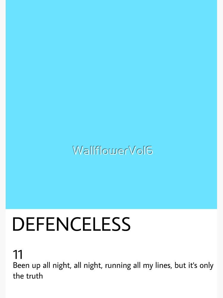 "Defenceless Pantone" Sticker for Sale by WallflowerVol6 | Redbubble