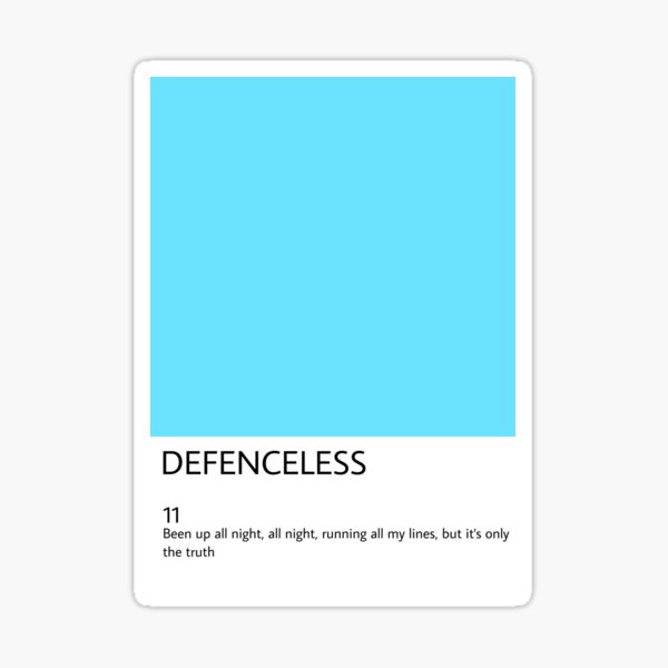 "Defenceless Pantone" Sticker for Sale by WallflowerVol6 | Redbubble