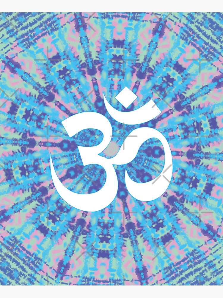 "Original Tie-Dye Swirl Om Kaleidoscope with Green, Blue, Pink, Purple ...