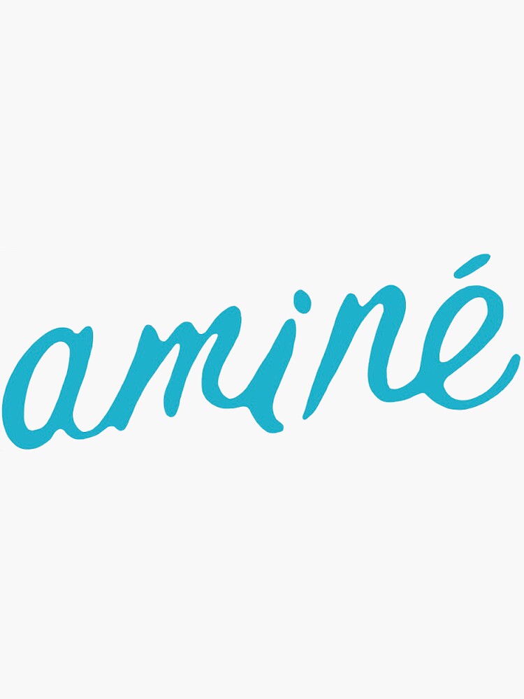 "Blue Amine Word Sticker" Sticker for Sale by lizwoo714 | Redbubble