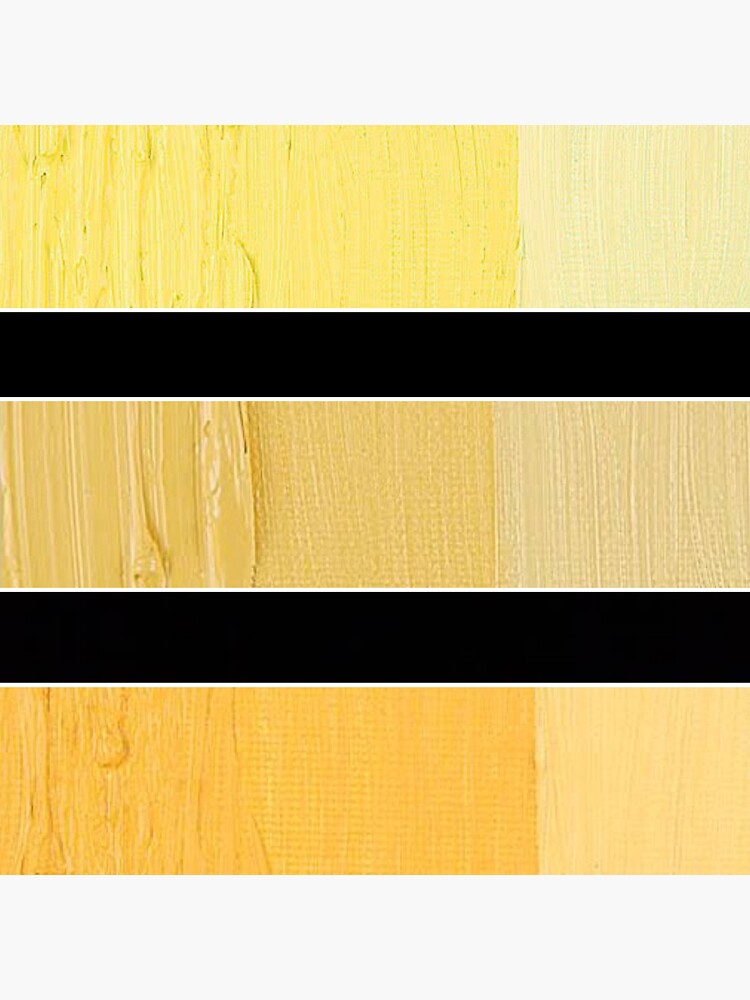 "Yellow triple stripe palette" Sticker for Sale by leonscoolplanet ...