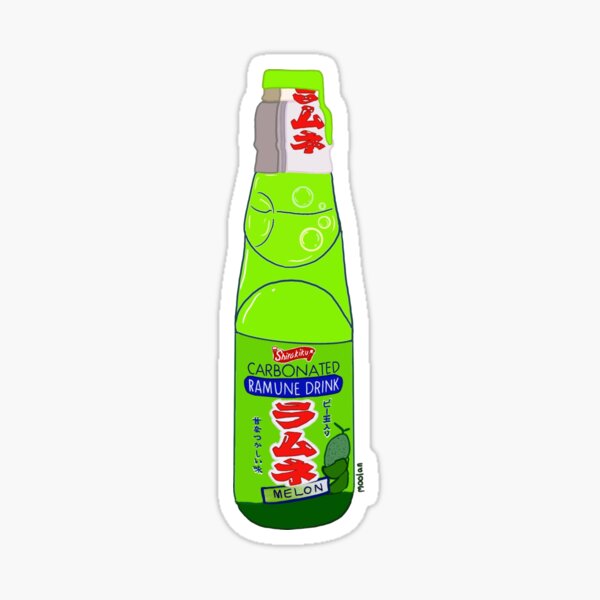 "Melon Flavored Ramune (Green) " Sticker for Sale by moolan | Redbubble