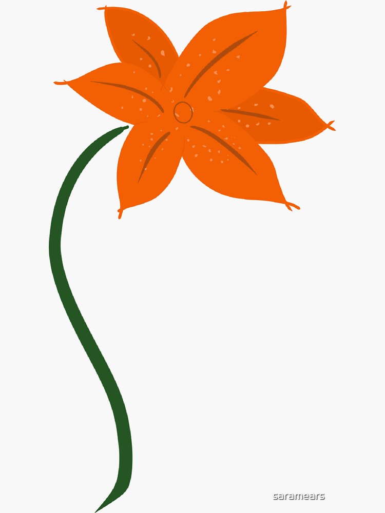 "Tiger Lily" Sticker by saramears | Redbubble