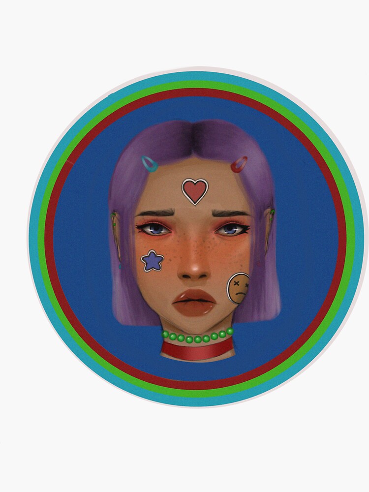 "Rainbow girl" Sticker for Sale by Narusart | Redbubble