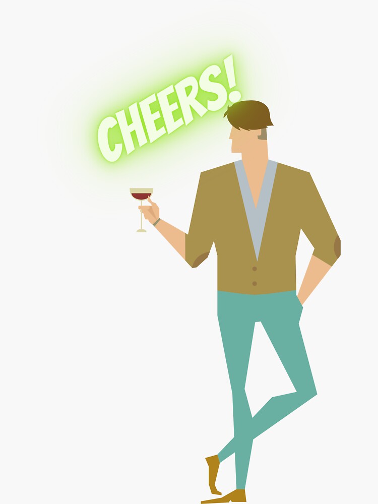 "Cheers mate" Sticker by DuckedOut | Redbubble