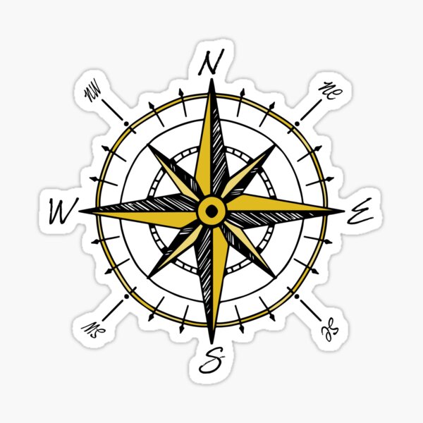 "Compass Rose" Sticker for Sale by Jeannie Collins | Redbubble