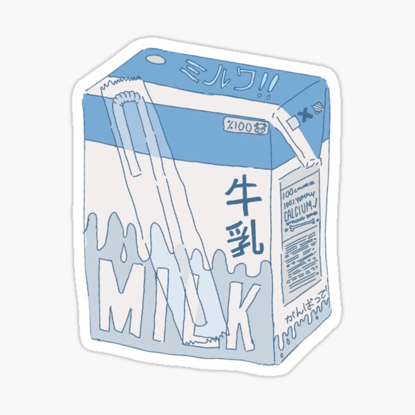 "Milk carton " Sticker for Sale by Livsartcorner | Redbubble