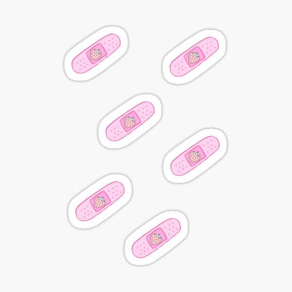"Pink Band Aid Sticker Pack" Sticker for Sale by emiliejoseph | Redbubble