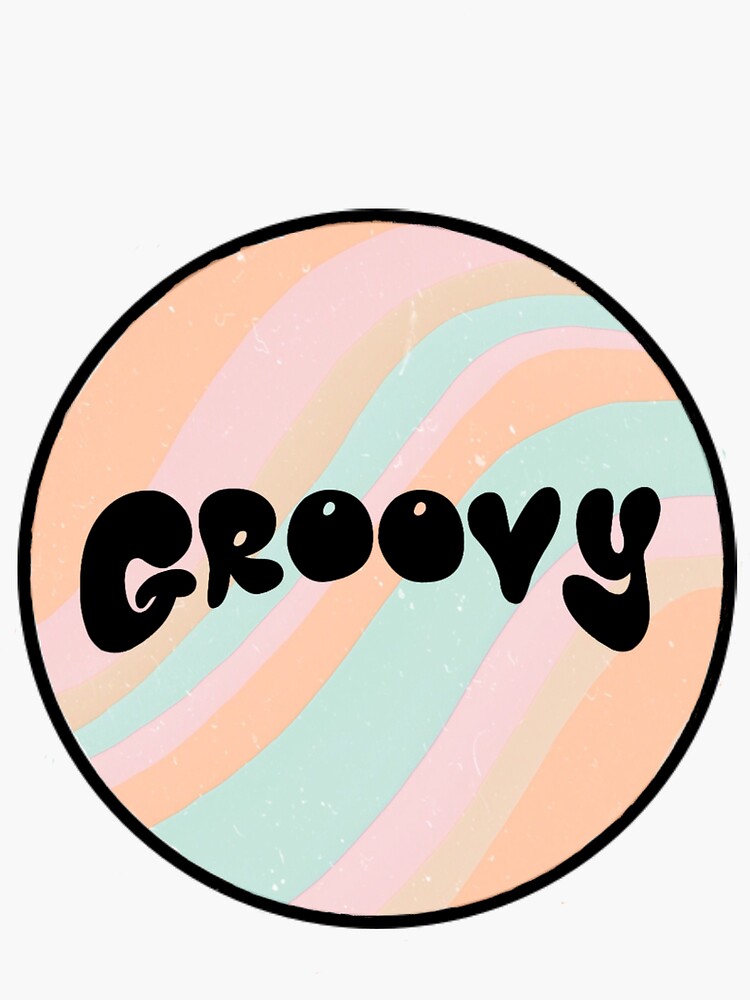 "Groovy Vsco" Sticker for Sale by katietaube | Redbubble