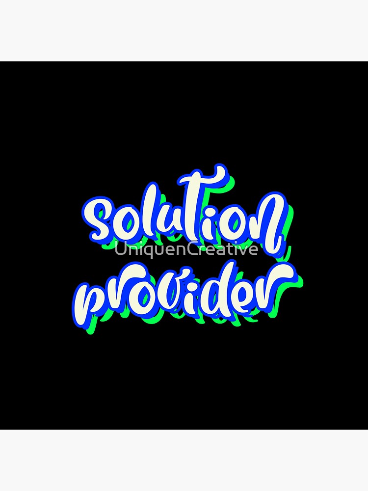 "solution provider" Sticker for Sale by UniquenCreative | Redbubble