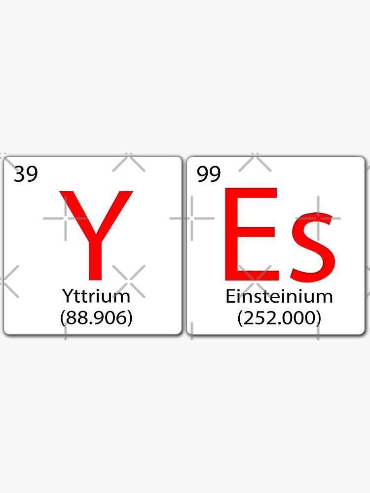 "chemical element tile - Yttrium and Es - Einsteinium spelling yes ...