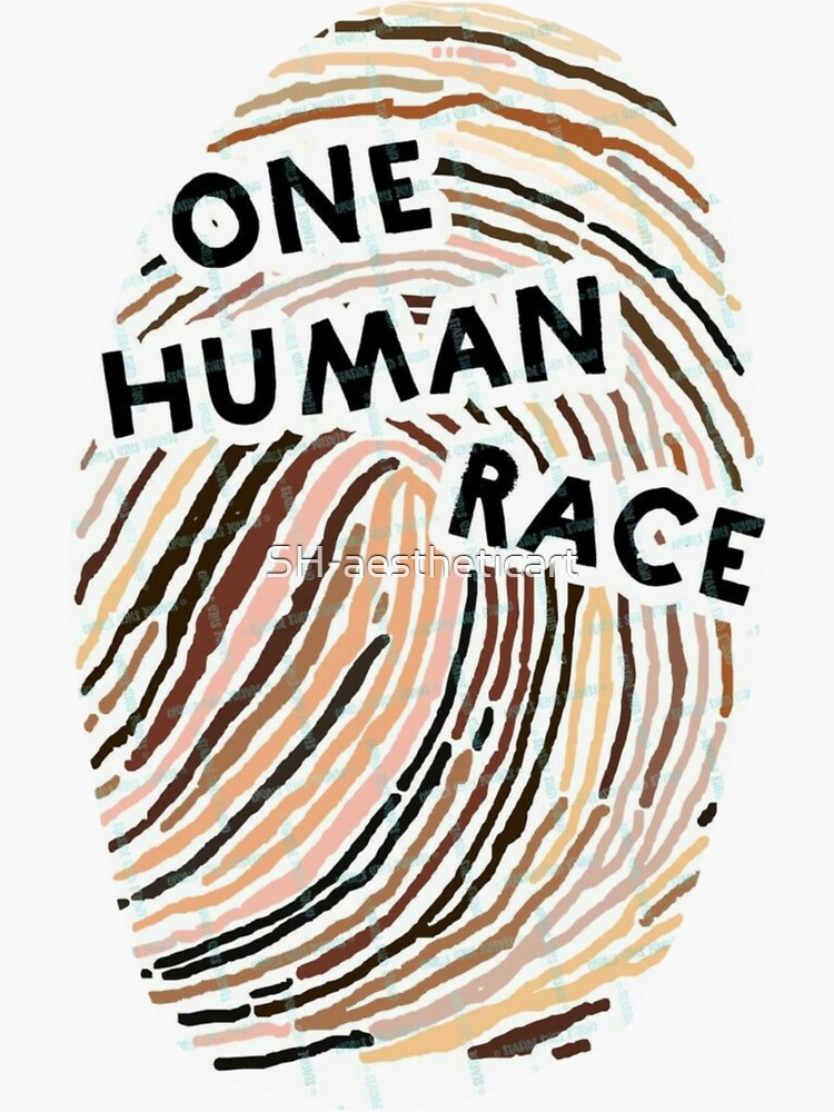 "One Human Race * black lives matter*" Sticker for Sale by SH ...