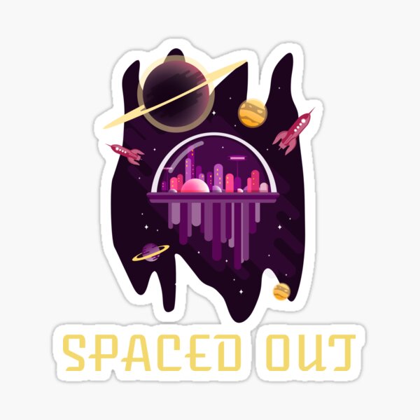 "Spaced out" Sticker for Sale by TheCasualStore | Redbubble