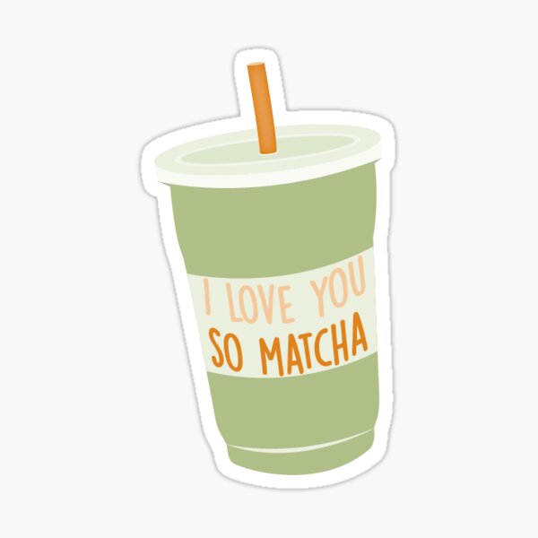 "matcha sticker" Sticker for Sale by lenadesigns | Redbubble