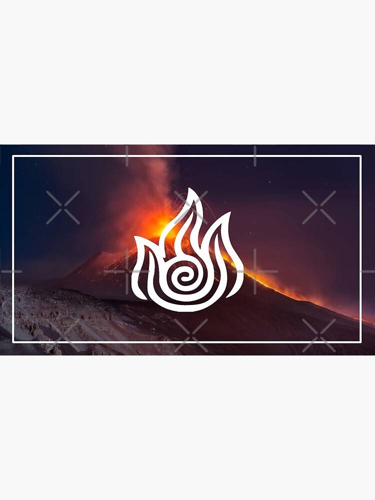 "Fire nation symbol" Sticker for Sale by aVerySneakyBox | Redbubble