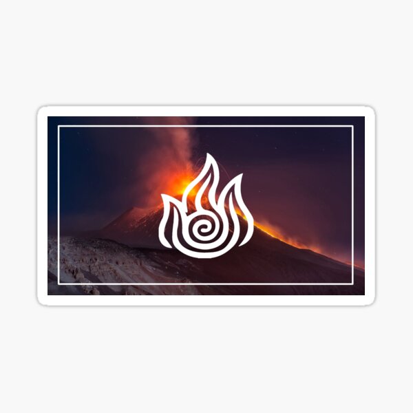 "Fire nation symbol" Sticker for Sale by aVerySneakyBox | Redbubble