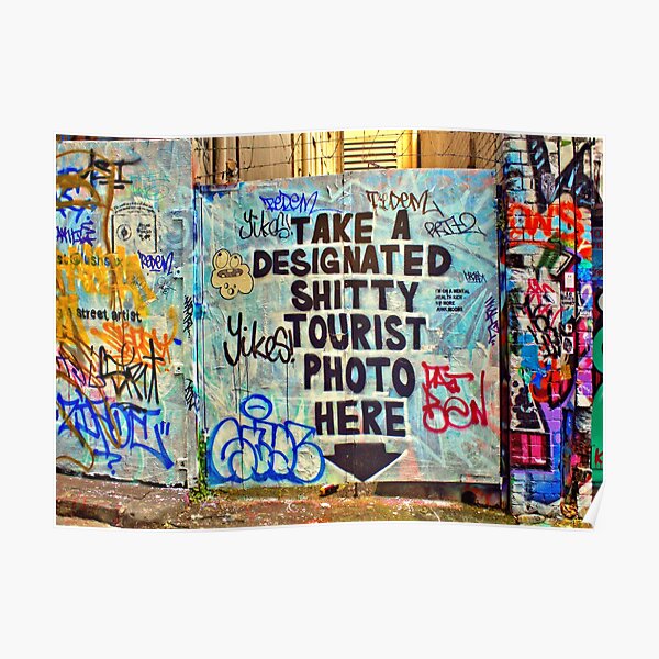 "Hosier Lane Street Art and Graffiti Art" Poster by TeAnne | Redbubble
