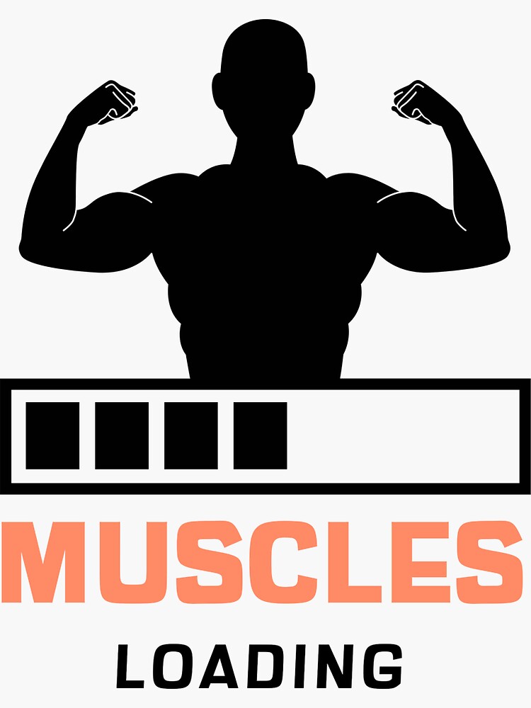 "Muscles Loading" Sticker for Sale by Gedasdesign | Redbubble