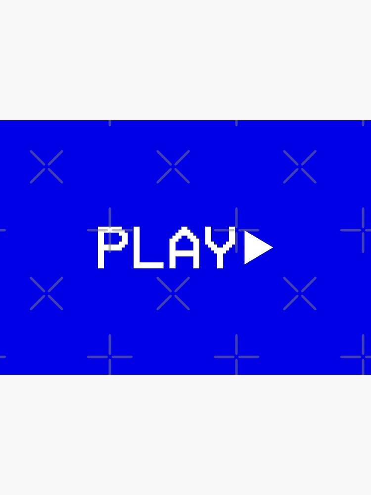 "Play Vhs Blue Screen - Play Symbol" Art Print by drakouv | Redbubble