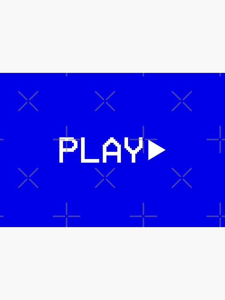 "Play Vhs Blue Screen - Play Symbol" Sticker for Sale by drakouv ...