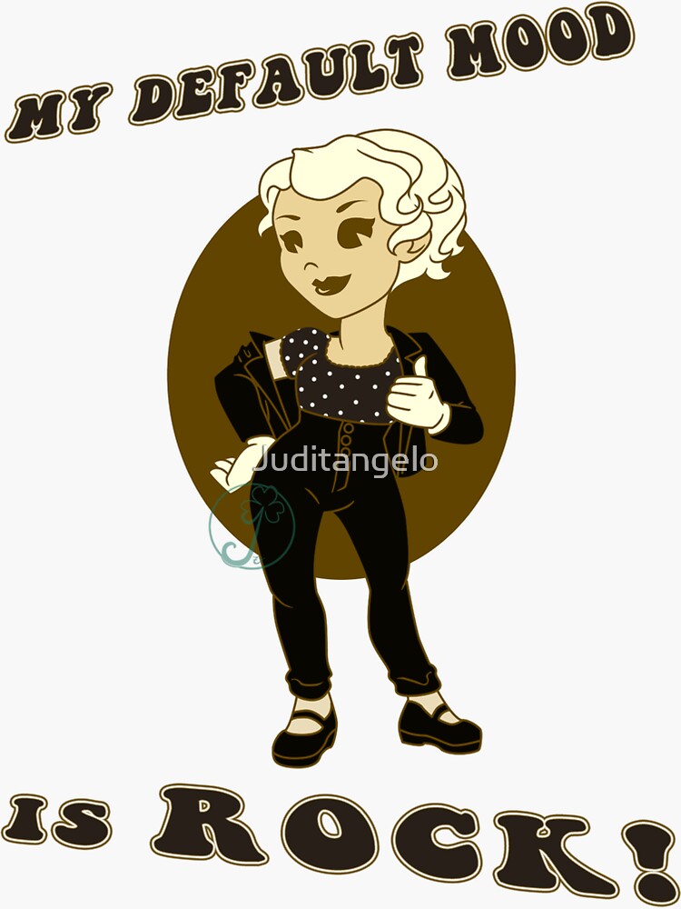 "Old Cartoon Style pin up Rock" Sticker for Sale by Juditangelo | Redbubble