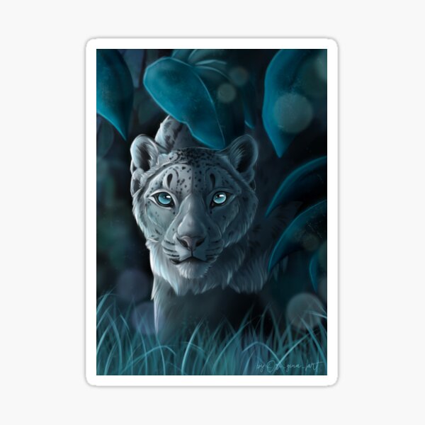 "Snow Leopard" Sticker by Originalart1 | Redbubble