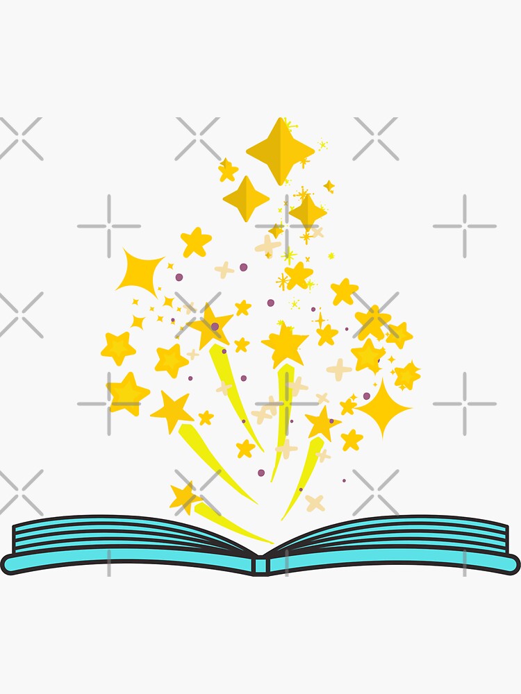 "Magic book" Sticker by KsKouture | Redbubble