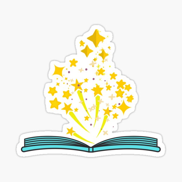 "Magic book" Sticker by KsKouture | Redbubble