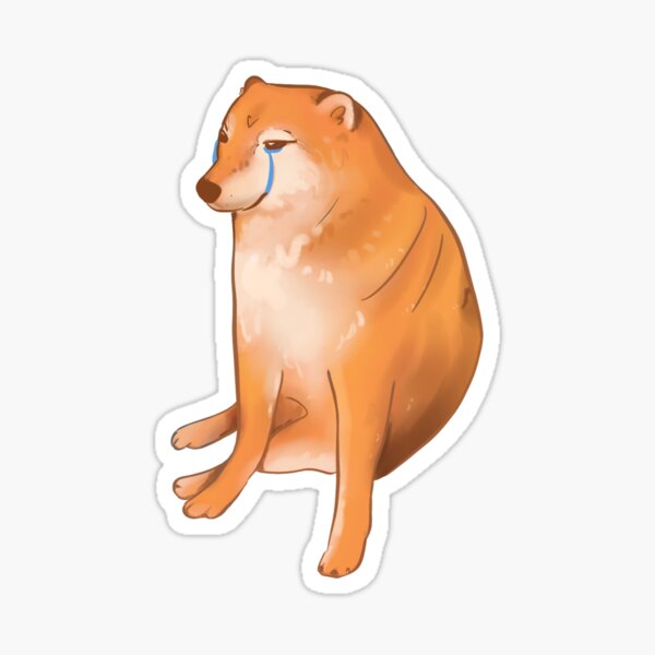 Pegatina «cheems Swole doge vs Cheems meme Shiba Inu» de Elkin | Redbubble