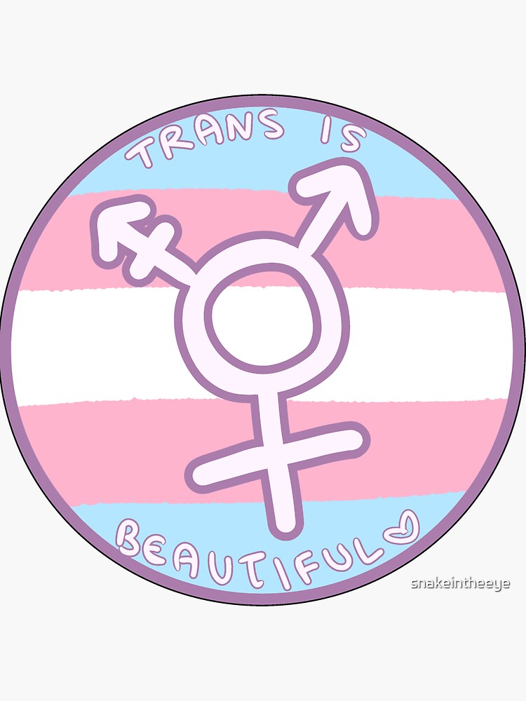 "trans is beautiful" Sticker by snakeintheeye | Redbubble
