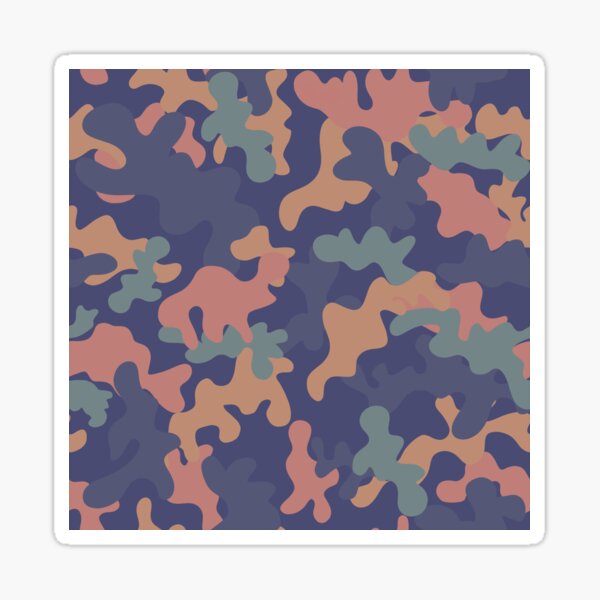 "Soft colour papercut camo" Sticker for Sale by hotairandwaffle | Redbubble