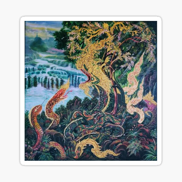 "Dragon king" Sticker for Sale by Temple-of-Being | Redbubble