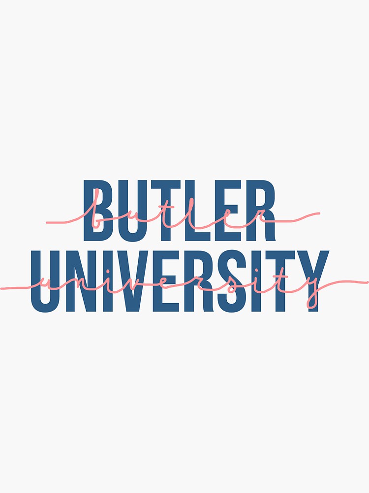 "Butler University Words Pink" Sticker for Sale by llaux | Redbubble