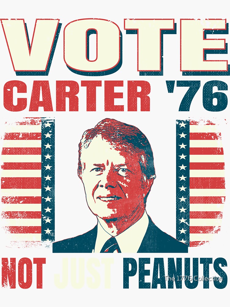 "Vintage Style Jimmy Carter 1976 Not Just Peanuts Campaign Voting ...