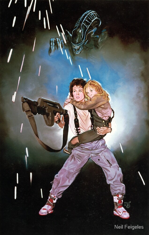 "Aliens Ripley and Newt " by Neil Feigeles | Redbubble