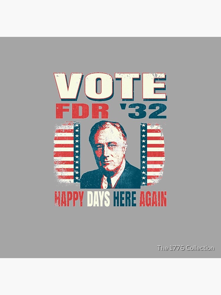 "Vintage Style Franklin "FDR" Roosevelt 1932 Election Campaign Voting ...