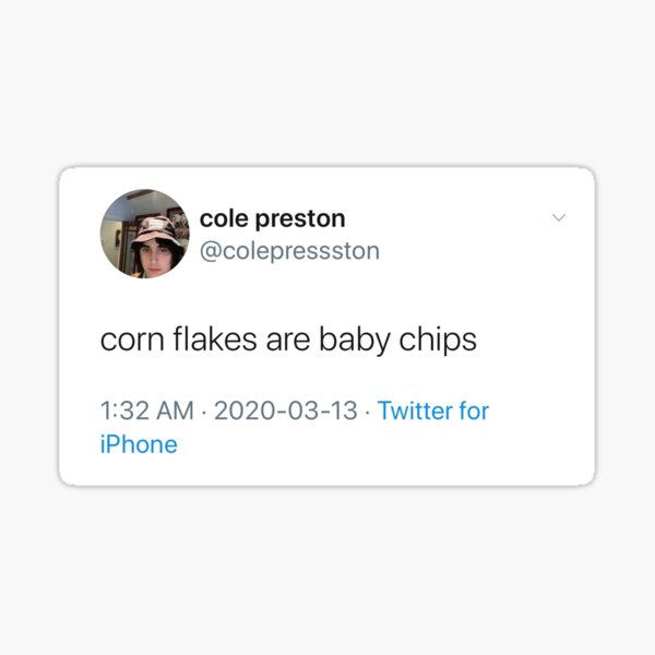 "Cole Preston Tweet" Sticker for Sale by rojinaesthetic | Redbubble