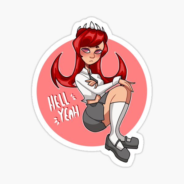 "Parasite Weave Filia Skullgirls " Sticker by CaffeineVibes | Redbubble