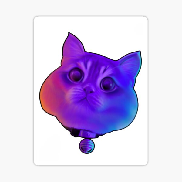 "Neon Kitty" Sticker by Golden-inferno0 | Redbubble