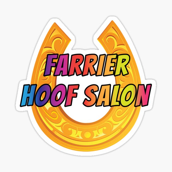 "Funny Farrier Hoof Salon Horse Shoe " Sticker by Willyboy16 | Redbubble