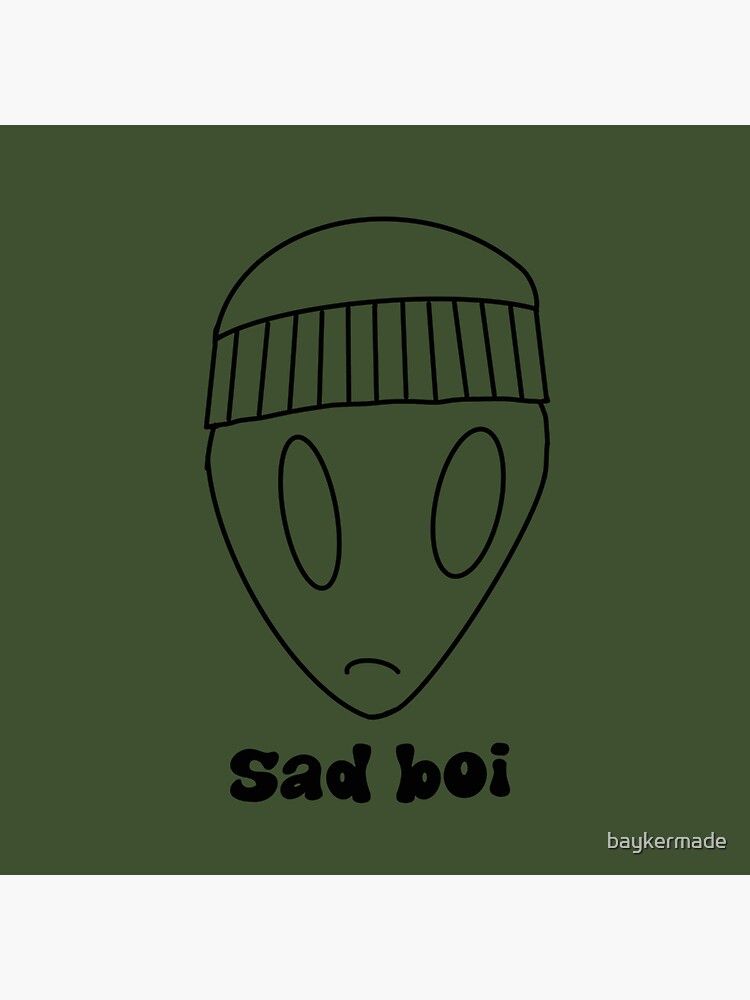 "sad boi" Sticker for Sale by baykermade | Redbubble
