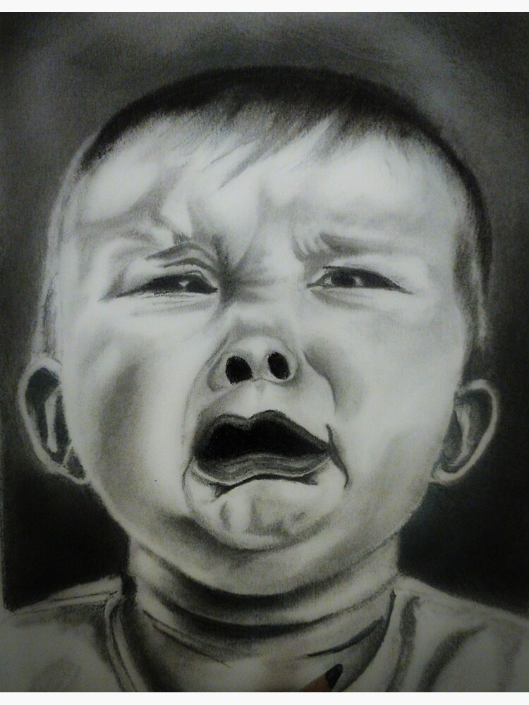 "Cute cry baby art" Poster by Himon | Redbubble