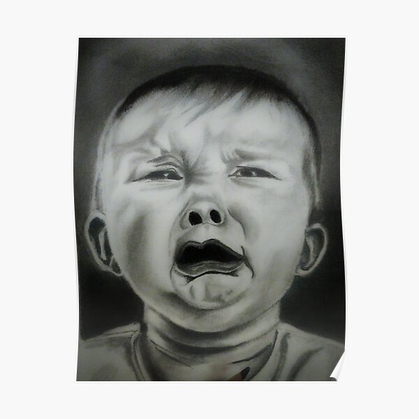 "Cute cry baby art" Poster by Himon | Redbubble