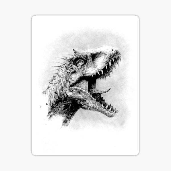 "Indominus Rex Jurassic World Dinosaur " Sticker by BGauntlett | Redbubble