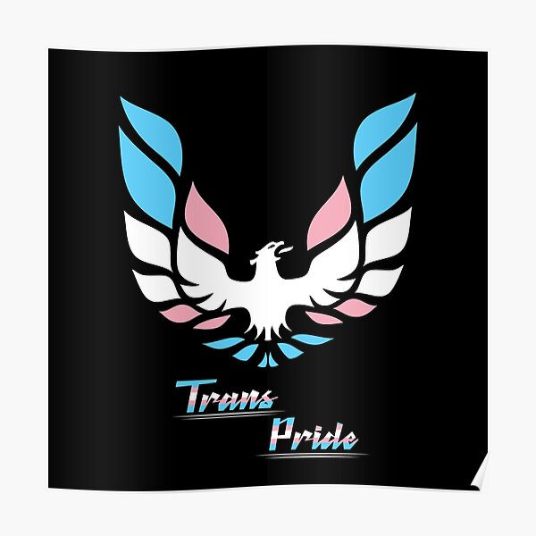 "Trans Am Trans Pride (Text)" Poster by Skeletal-K9 | Redbubble