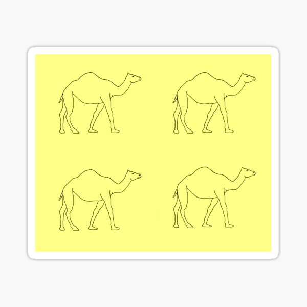 "Camel calm - yellow" Sticker by HannahHollyArt | Redbubble